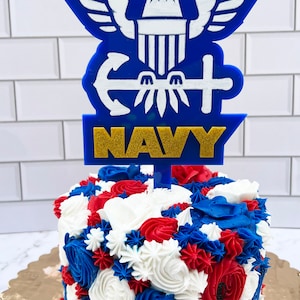 Navy Cake Topper US Navy Cake Topper Navy Party Supplies - Etsy