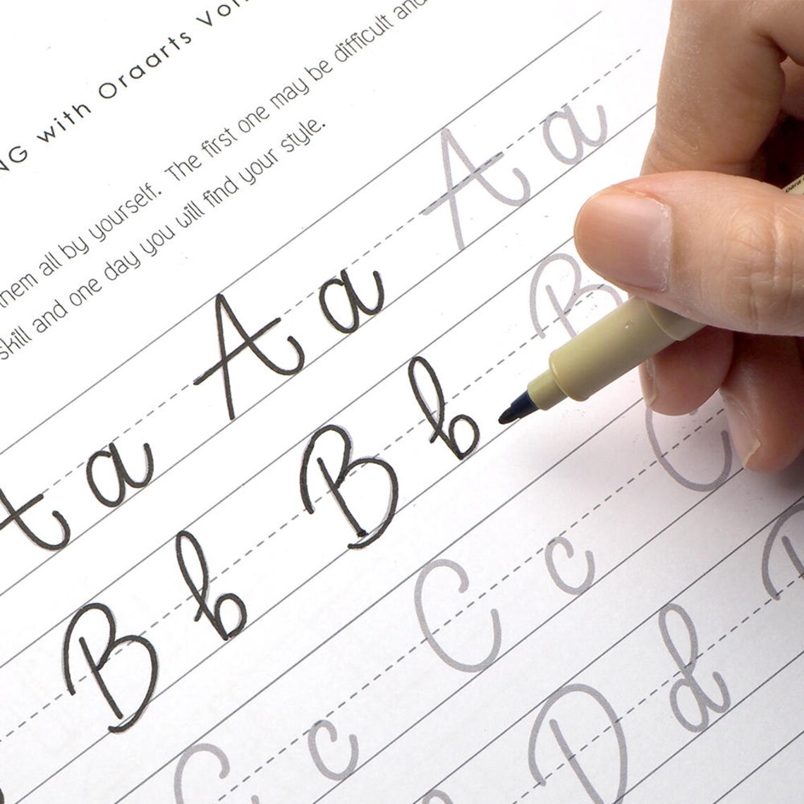 Hand Lettering Worksheets 64 Pages Basic Lettering - Etsy