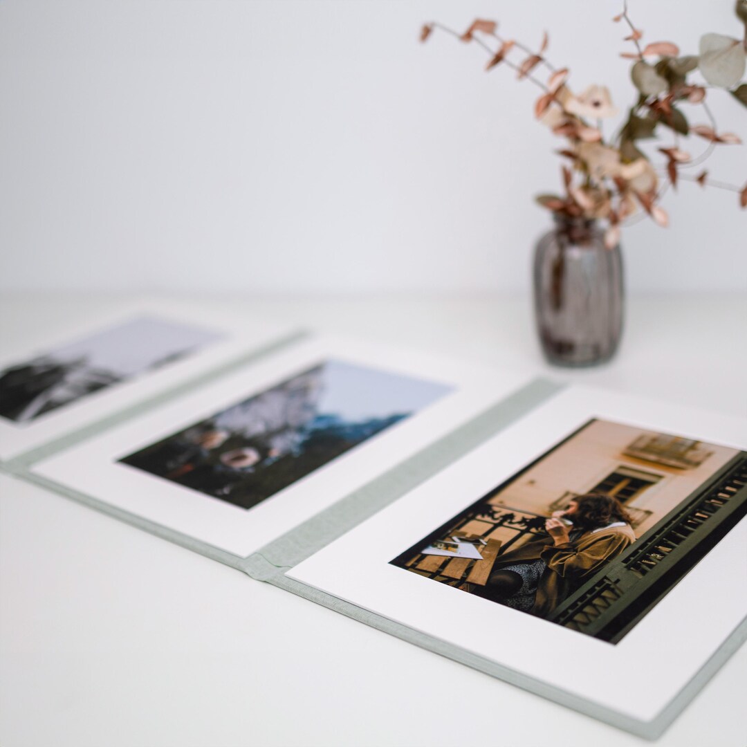 Slip-in Matted Folio for 6x9" Prints Viscose (rayon) Personalized Cover ...