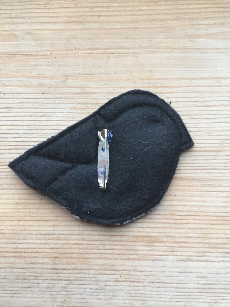 Harry Sparrow Bird Brooch/ Pin. Handmade from wool Tweed. | Etsy