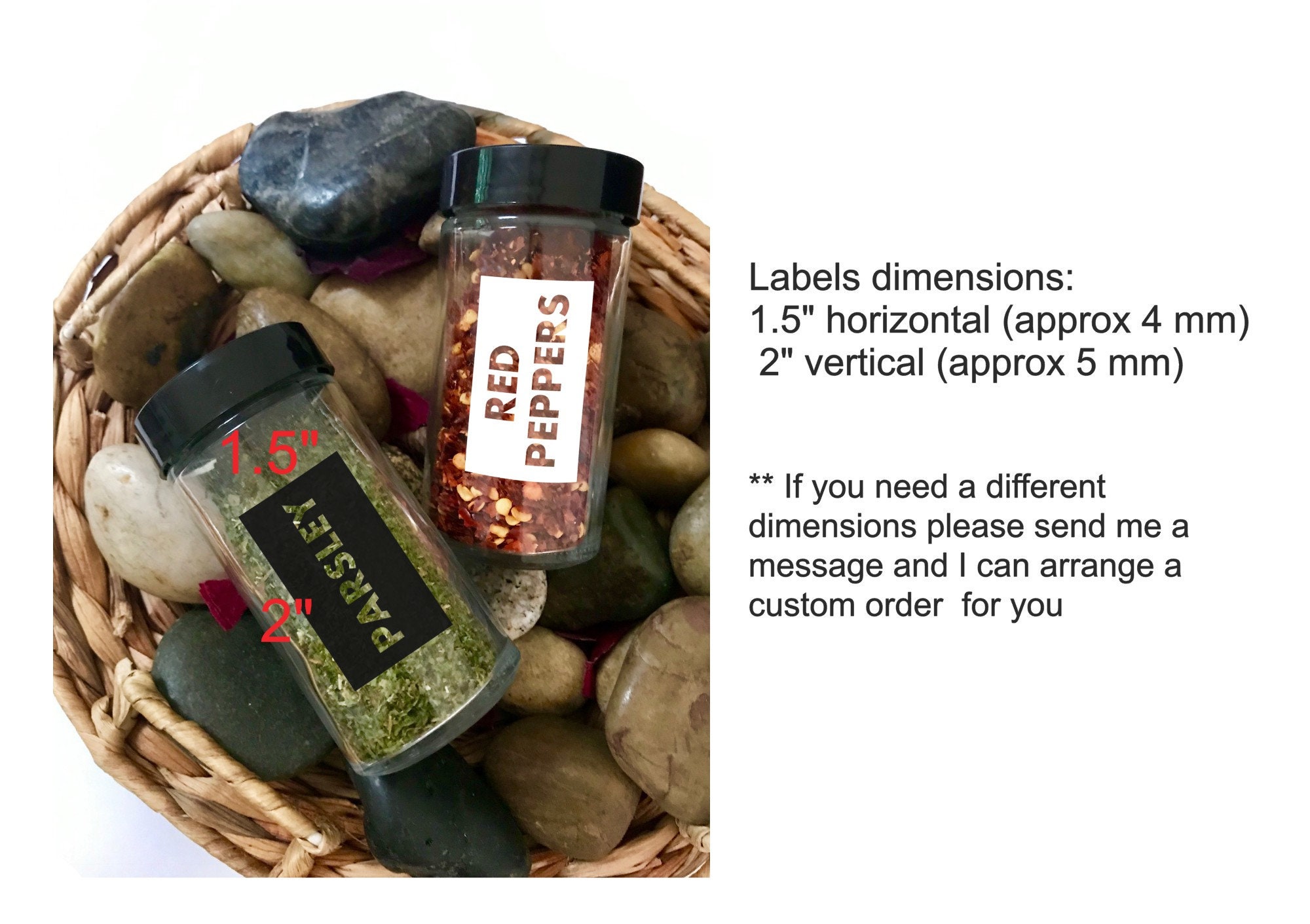 Spice Labels Spice Decals Spice Labels Set Pantry Spices | Etsy