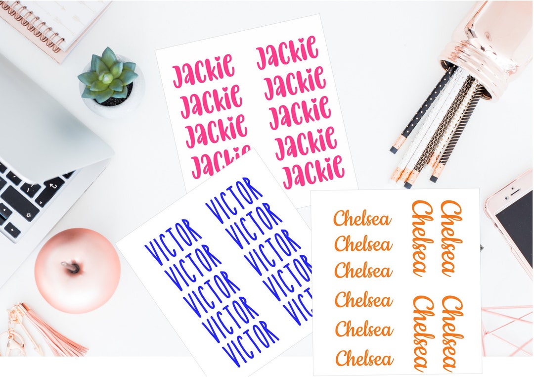 Name Decal, Back to School Name, Name Stickers, School Labels, Daycare ...