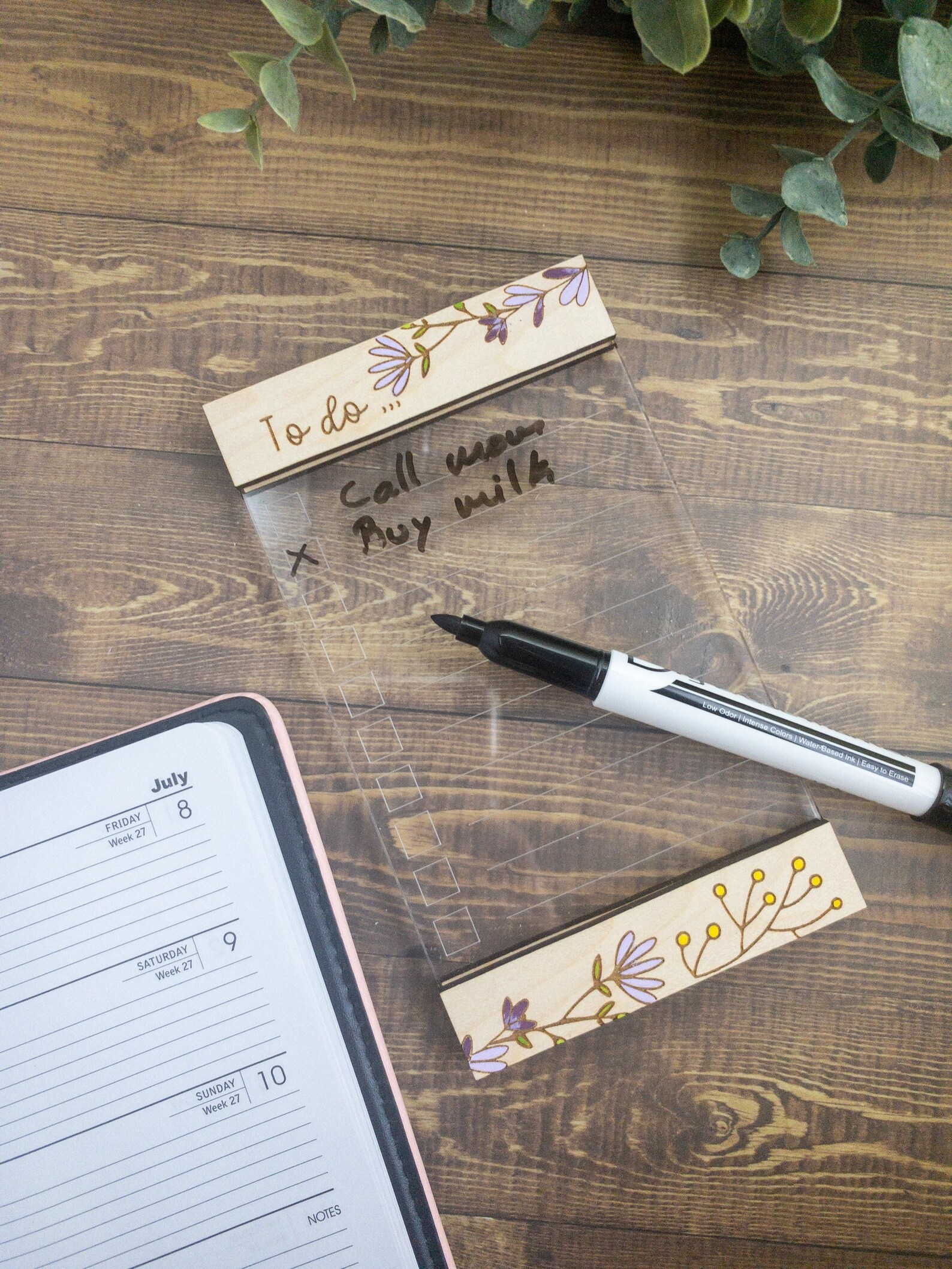 Desk Dry Erase Note Board - Etsy