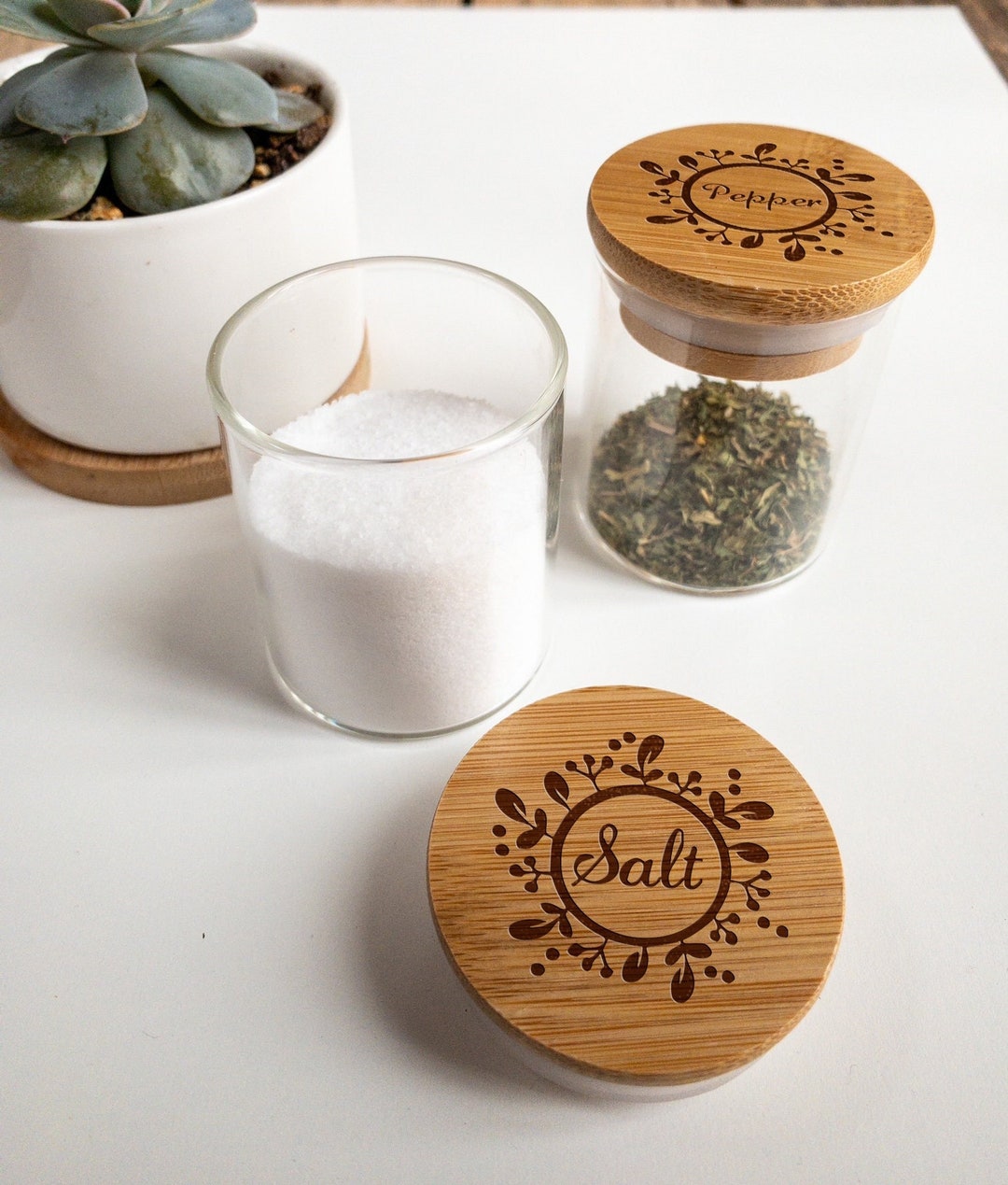 Personalized Spice Jars, Laser Engraved Glass Jars, Custo Spice Jars ...
