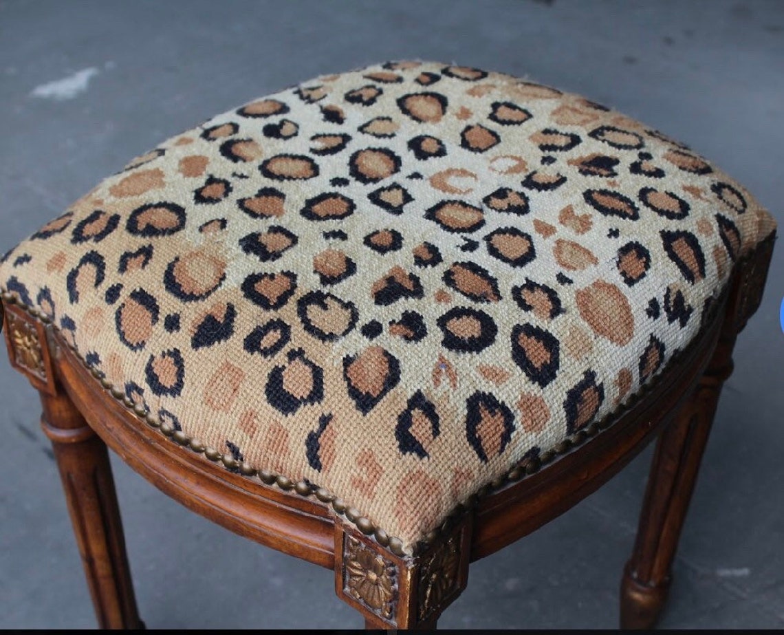 Leopard Footstool | Etsy