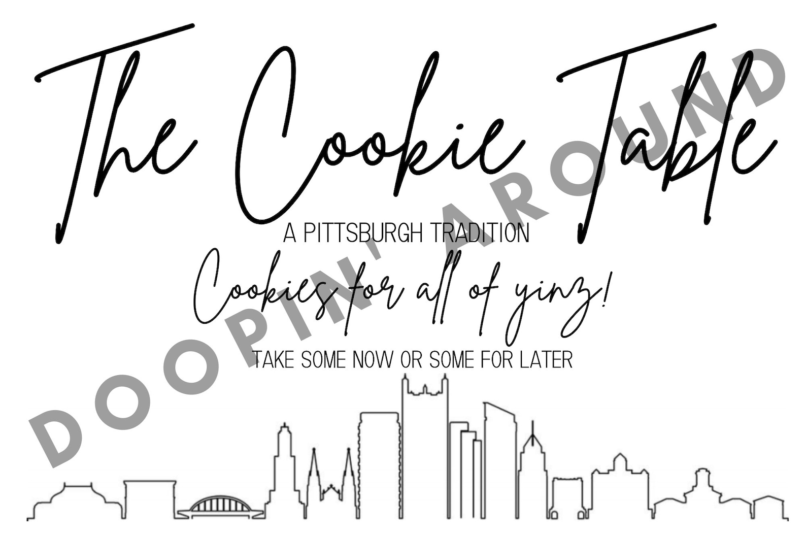 Pittsburgh Cookie Table Sign, Digital Download, 8 X 10 - Etsy