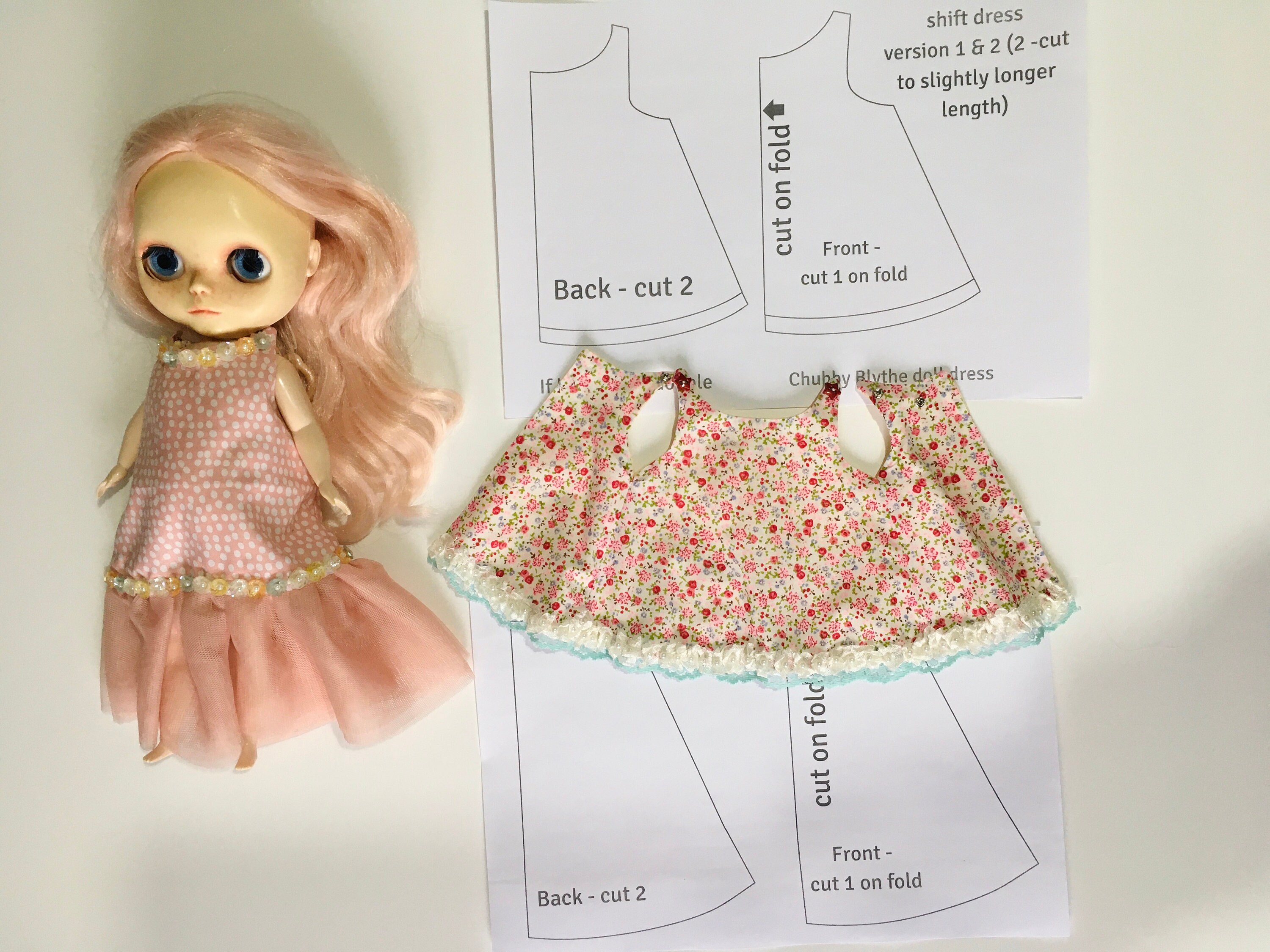 Chubby Blythe Doll Simple Shift Dress Template Pattern Pdf Digital ...