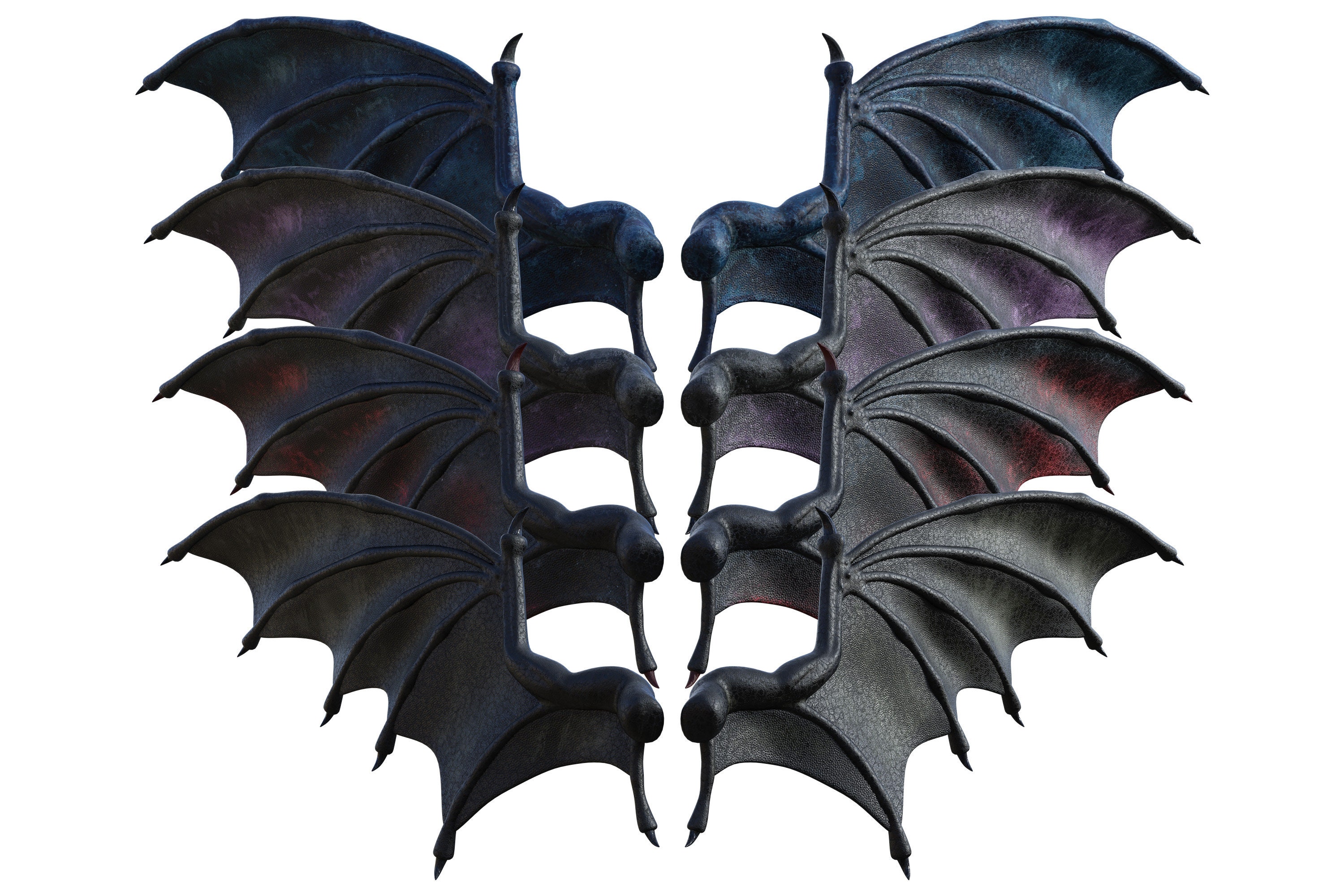 Gargoyle Wings Pack 2 28 Separate PNG Files High Resolution | Etsy