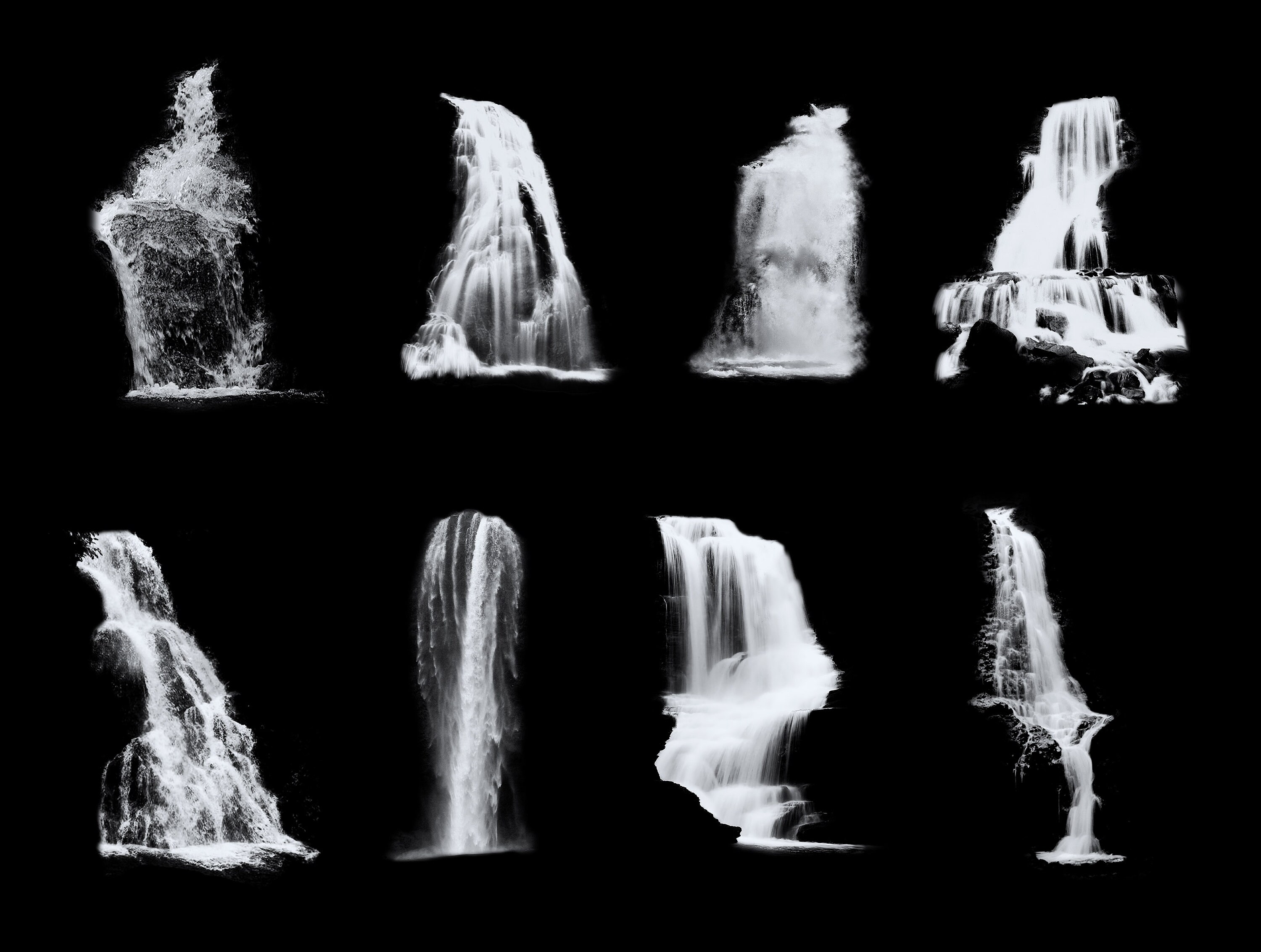 30 Waterfall Overlays Separate PNG Files High Resolution | Etsy