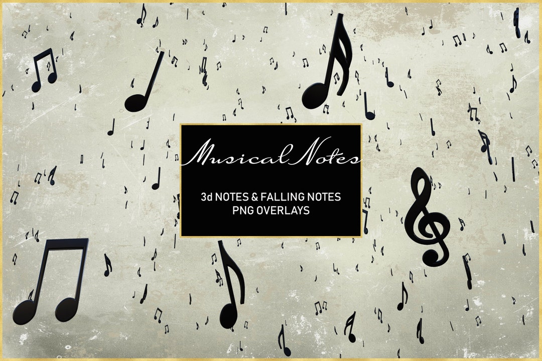 Musical Notes Overlays Separate PNG Files High Resolution - Etsy