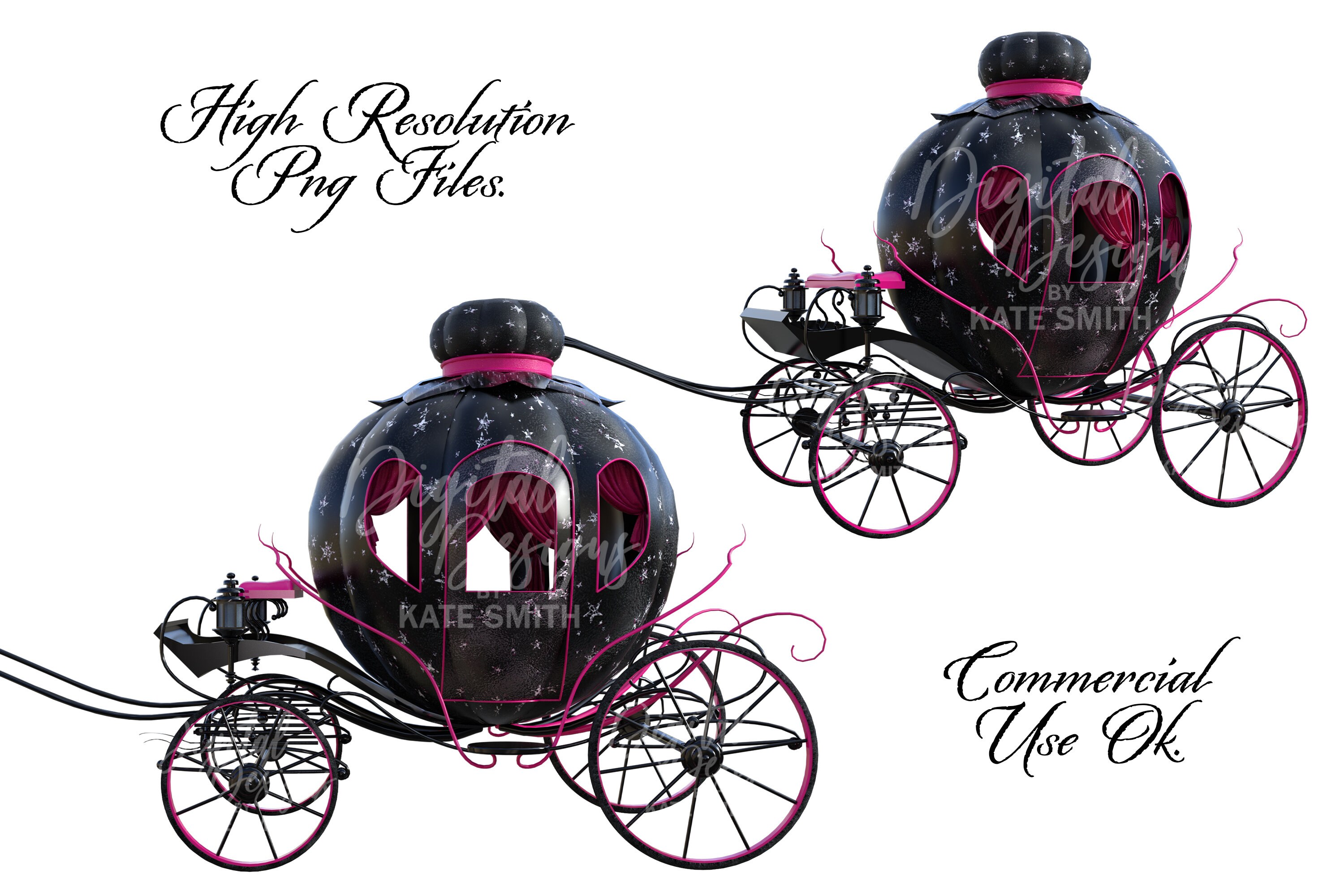 Goth Carriage Overlays Separate PNG Files High Resolution - Etsy