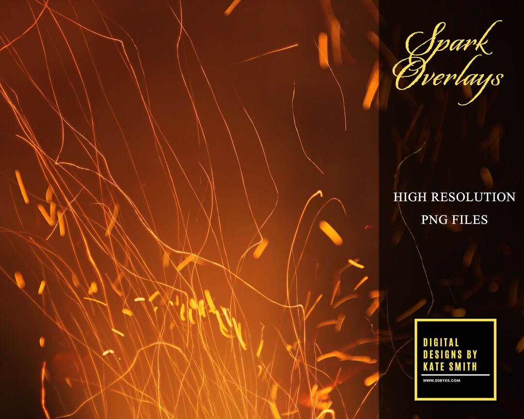 20 X Spark Overlays High Resolution PNG Files Large Files - Etsy