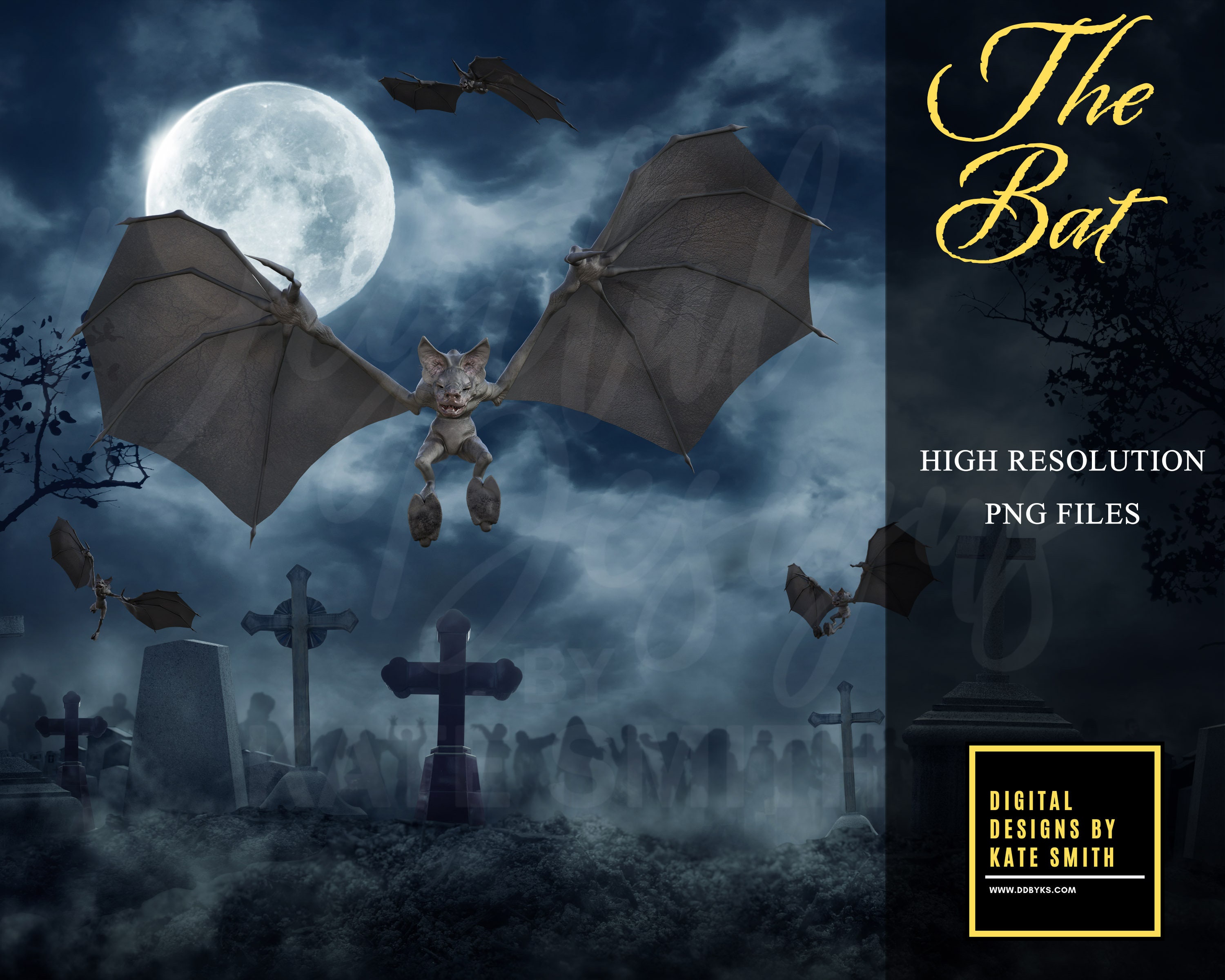 The Bat Overlays Separate PNG Files High Resolution Instant - Etsy