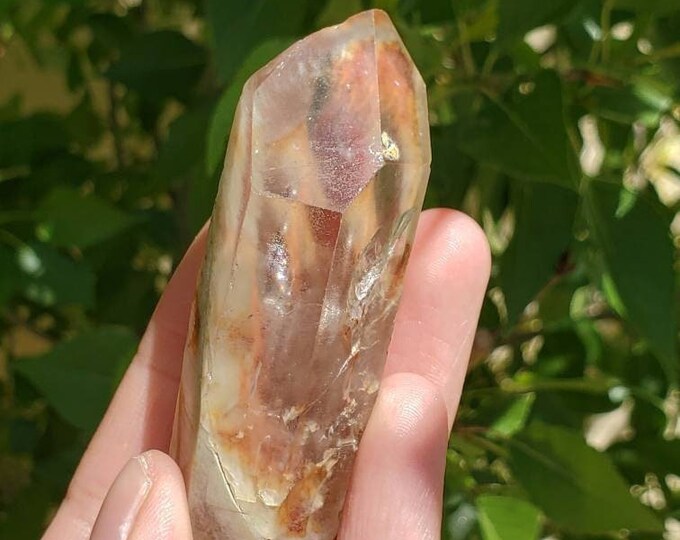 Angel Phantom Quartz- Amphibole Quartz- Hematite, Limonite, Kaolinite ...