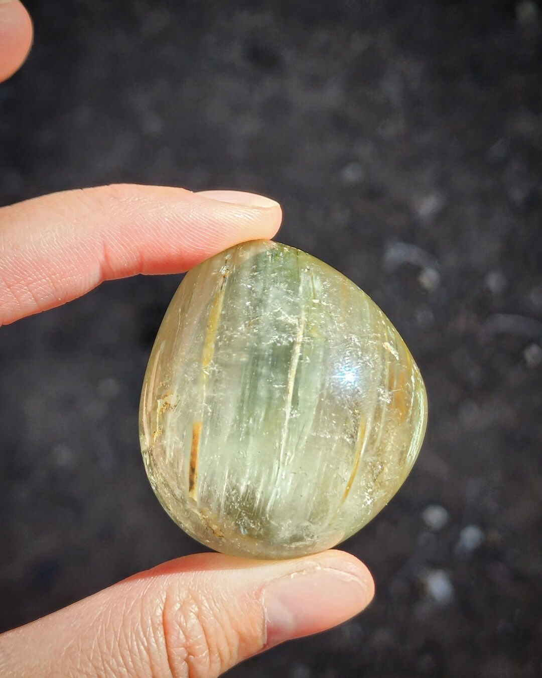 Angel Phantom Quartz Bubble- Amphibole Quartz- Hematite, Limonite ...