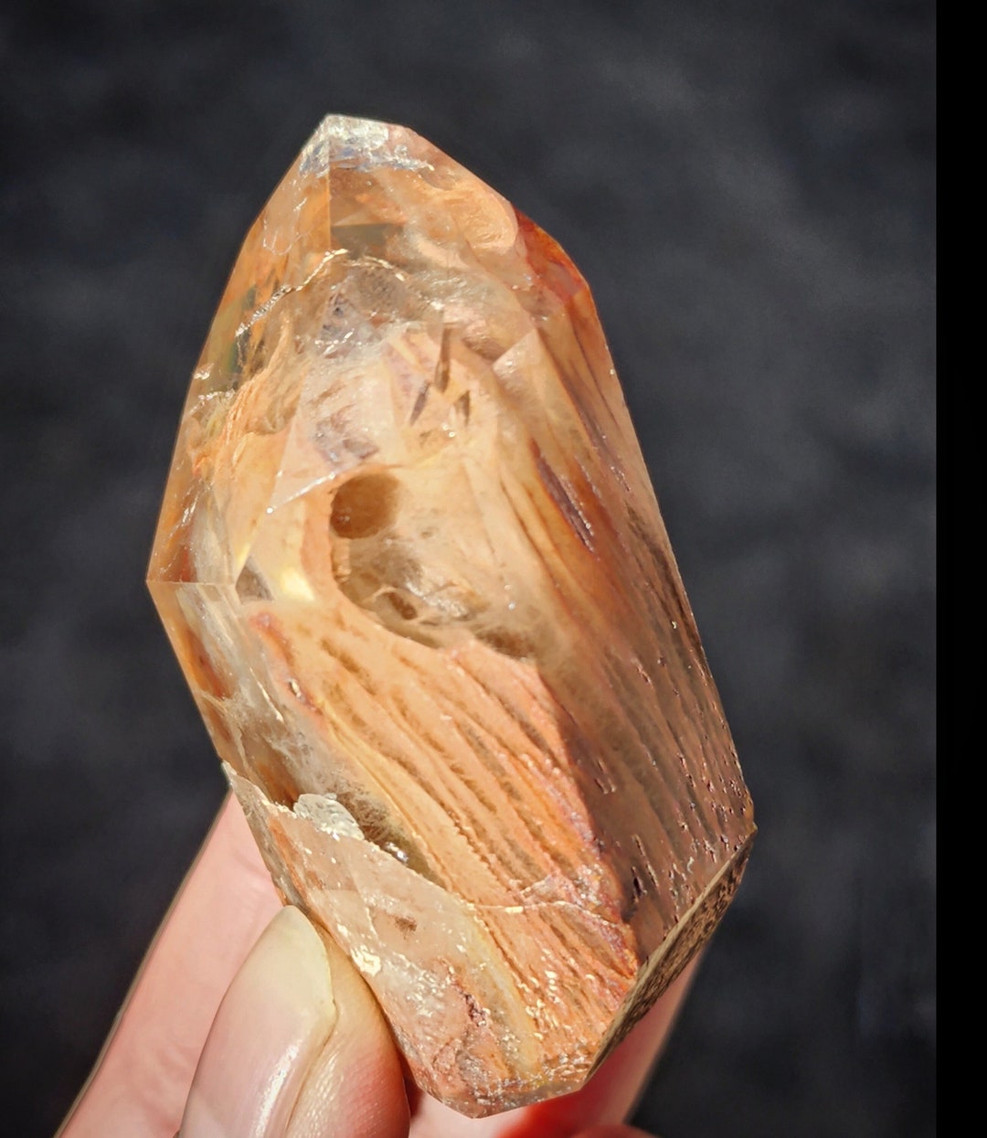 Angel Phantom Quartz Generator Amphibole Quartz Hematite, Limonite ...