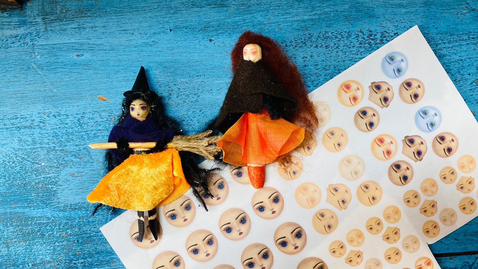Printable Doll Faces for Making Art Dolls, Whimsical Female Face for ...