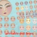 Printable Girls Face for Mixed Media, Female Face Illustration for ...