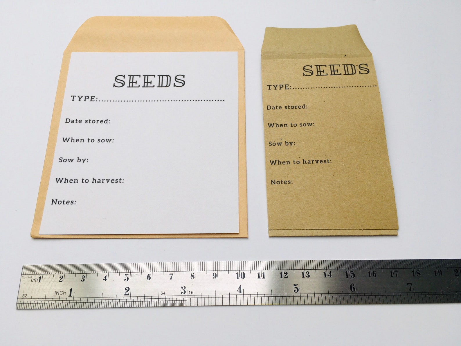 Printable Seed Packet Labels, Printable Seed Envelope Labels, Tags for ...