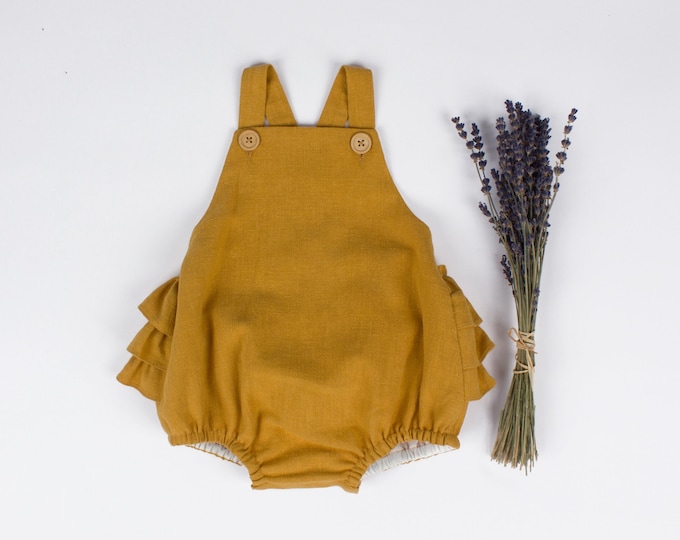 Baby Girl's Ruffled Romper, Rosebud Baby Romper Pdf Sewing Pattern ...