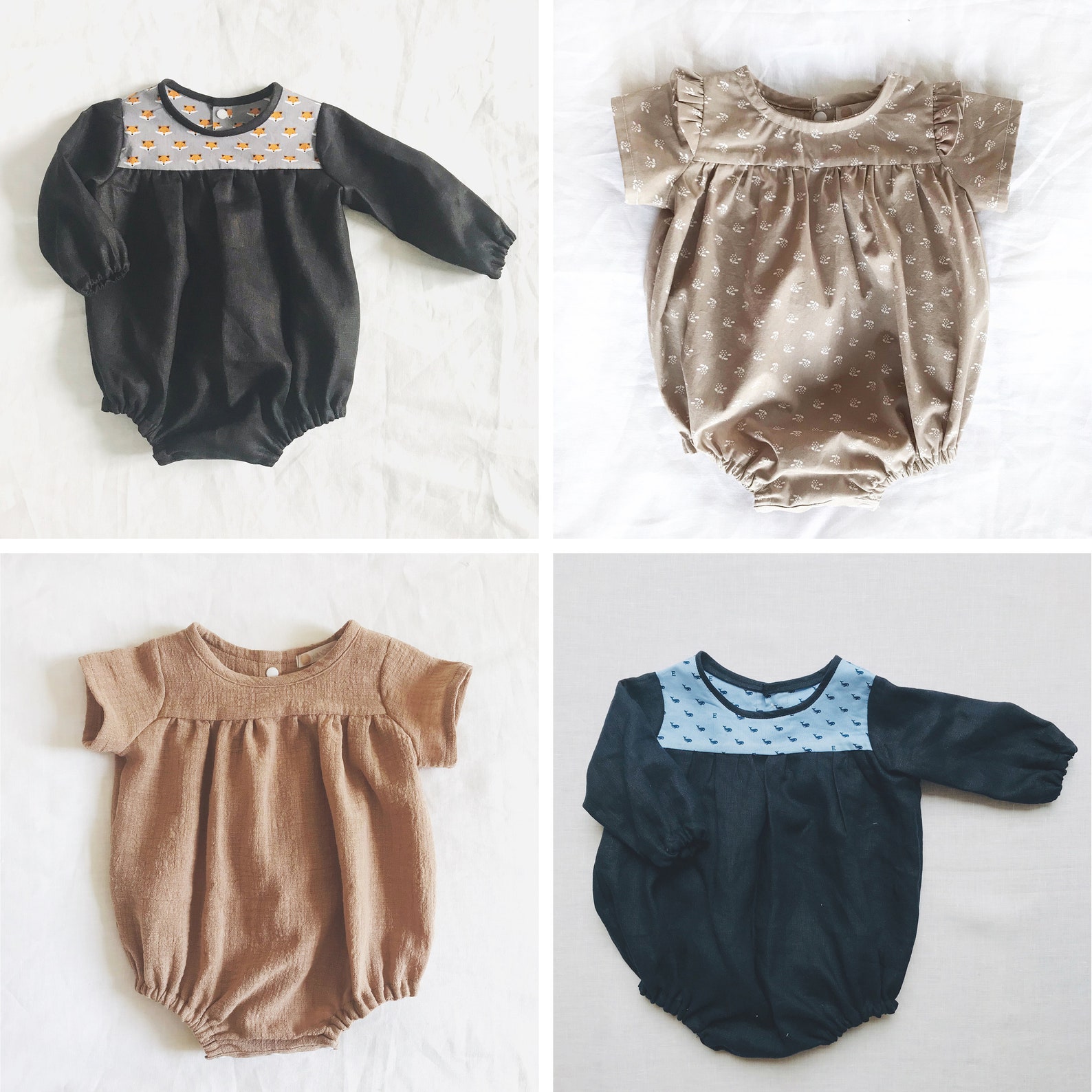 Baby Romper PDF Sewing Pattern Instant Download Long or - Etsy