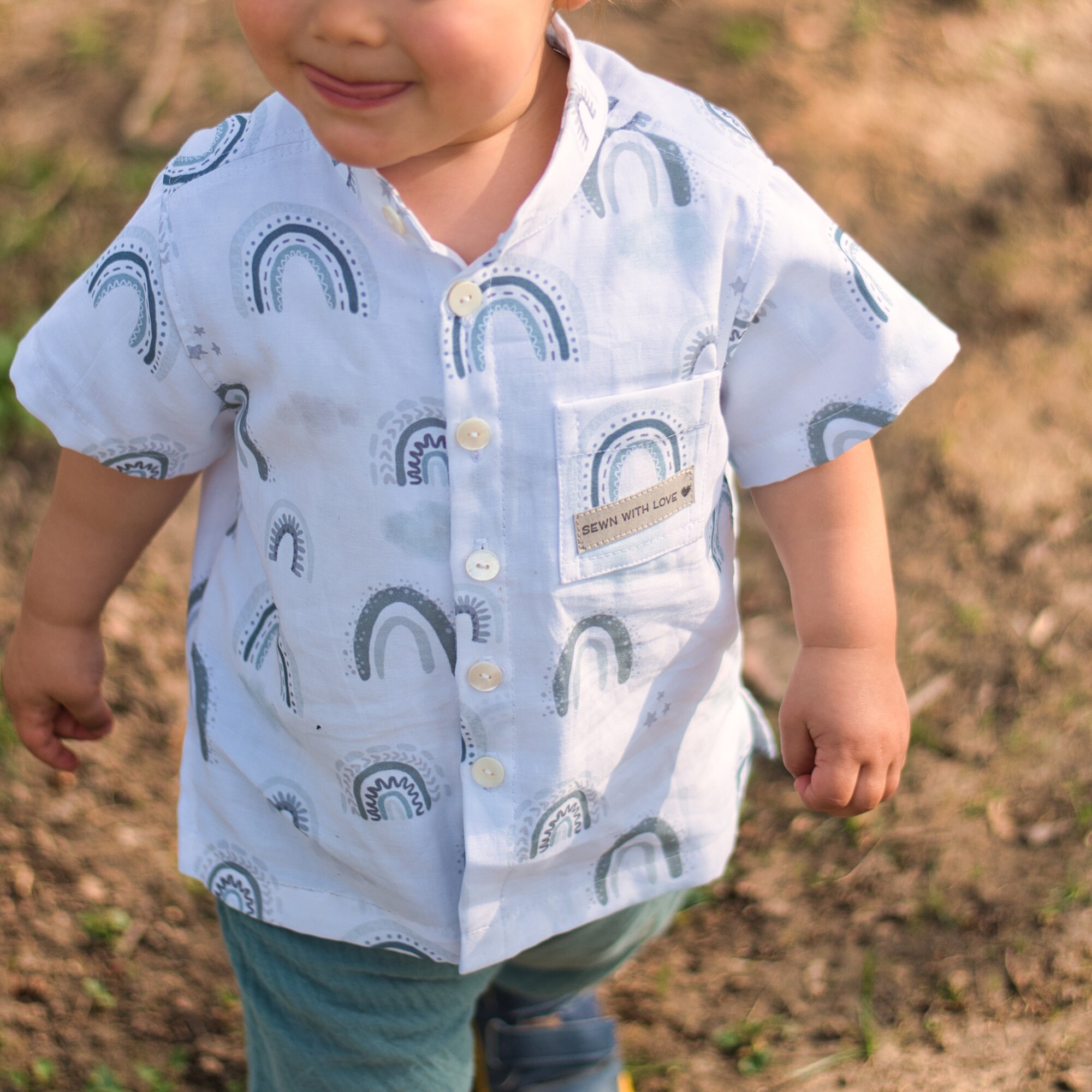 Baby and Boy Shirt PDF Sewing Pattern – With Band Collar – Grandad ...