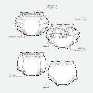 Baby Diaper Cover With Ruffles Pattern PDF Sewing Pattern – Instant ...