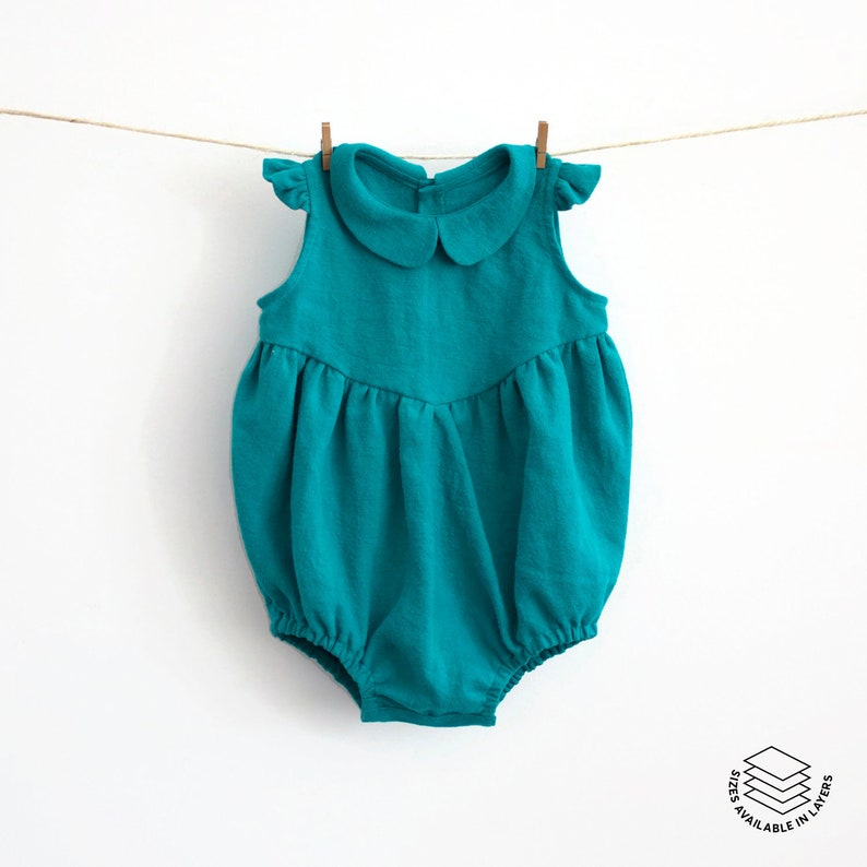 Baby Romper PDF Sewing Pattern Instant Download Peter Pan - Etsy