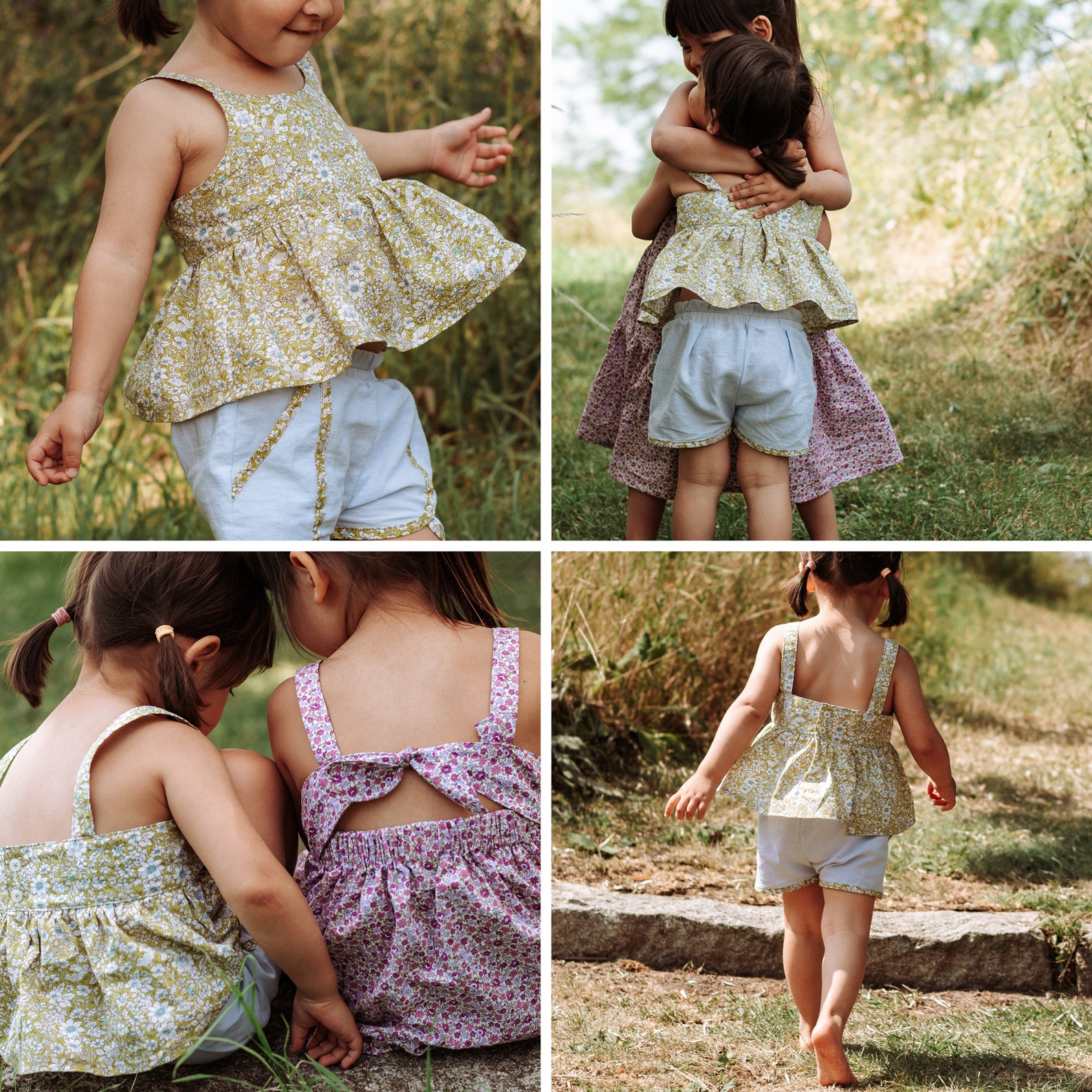 Erika Girl Dress Pattern With Tie Back – PDF Sewing Pattern – Projector ...