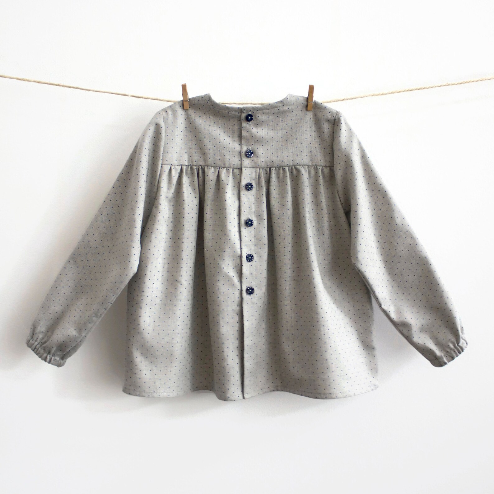 Girl Blouse PDF Sewing Pattern Long or Short Sleeve With - Etsy