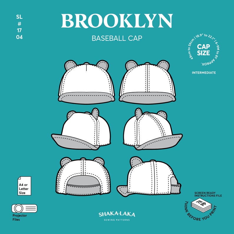 Baby Baseball Cap Sewing Pattern PDF Instant Download - Etsy