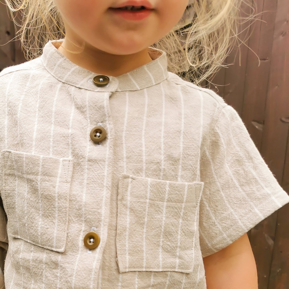Baby and Boy Shirt PDF Sewing Pattern With Band Collar - Etsy