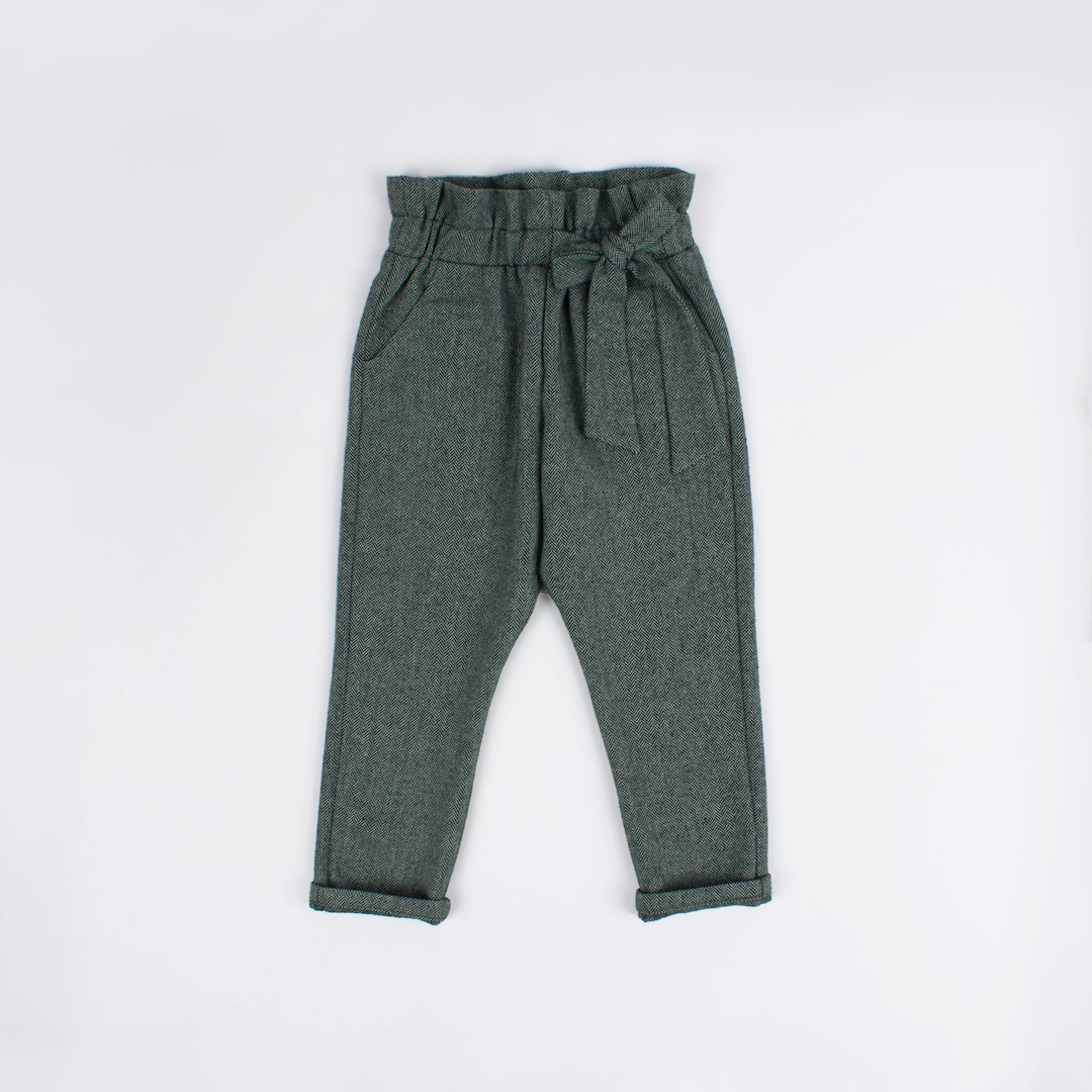 Girl Trousers Sewing Pattern – Paper Bag High Waist – PDF Instant ...