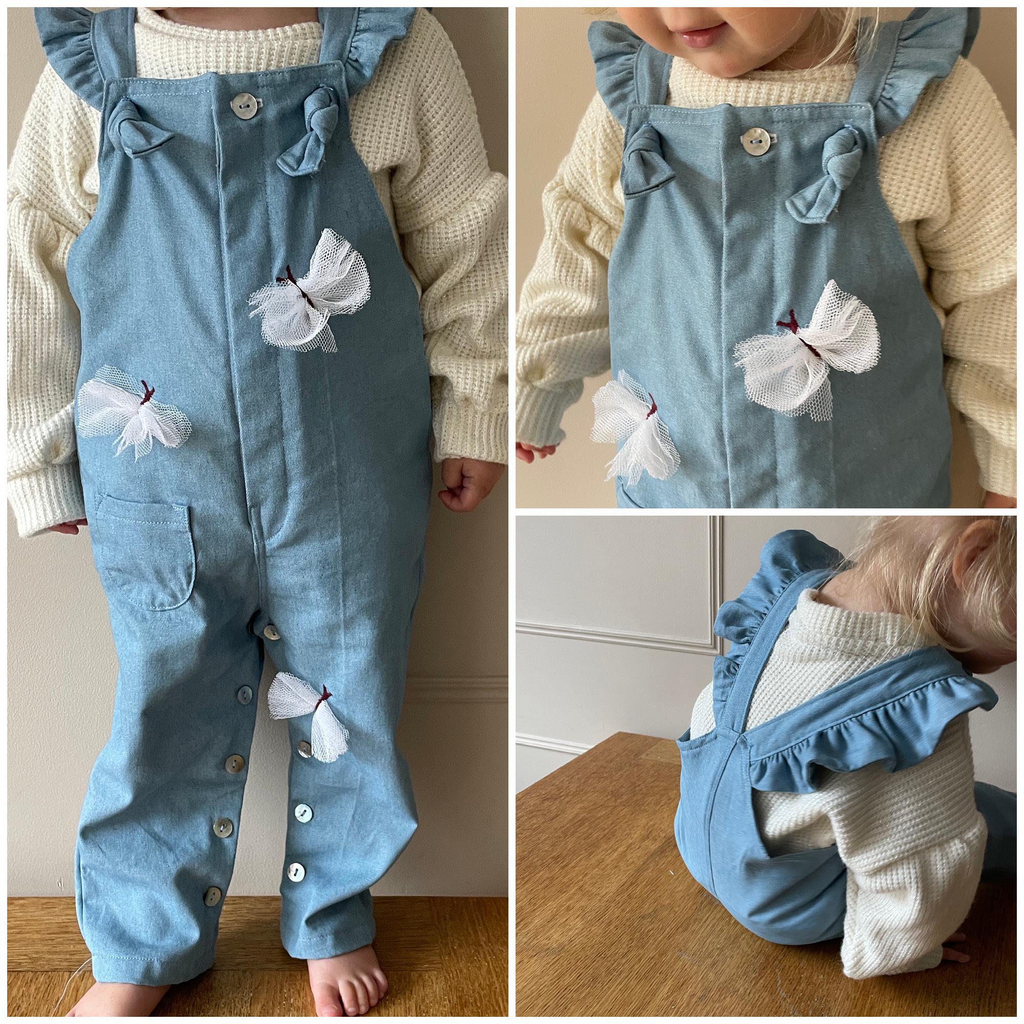 Baby Dungarees PDF Sewing Pattern – With Optional Concealed Fly and ...