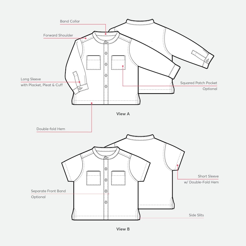 Baby Boy Shirt PDF Sewing Pattern Instant Download Long or - Etsy