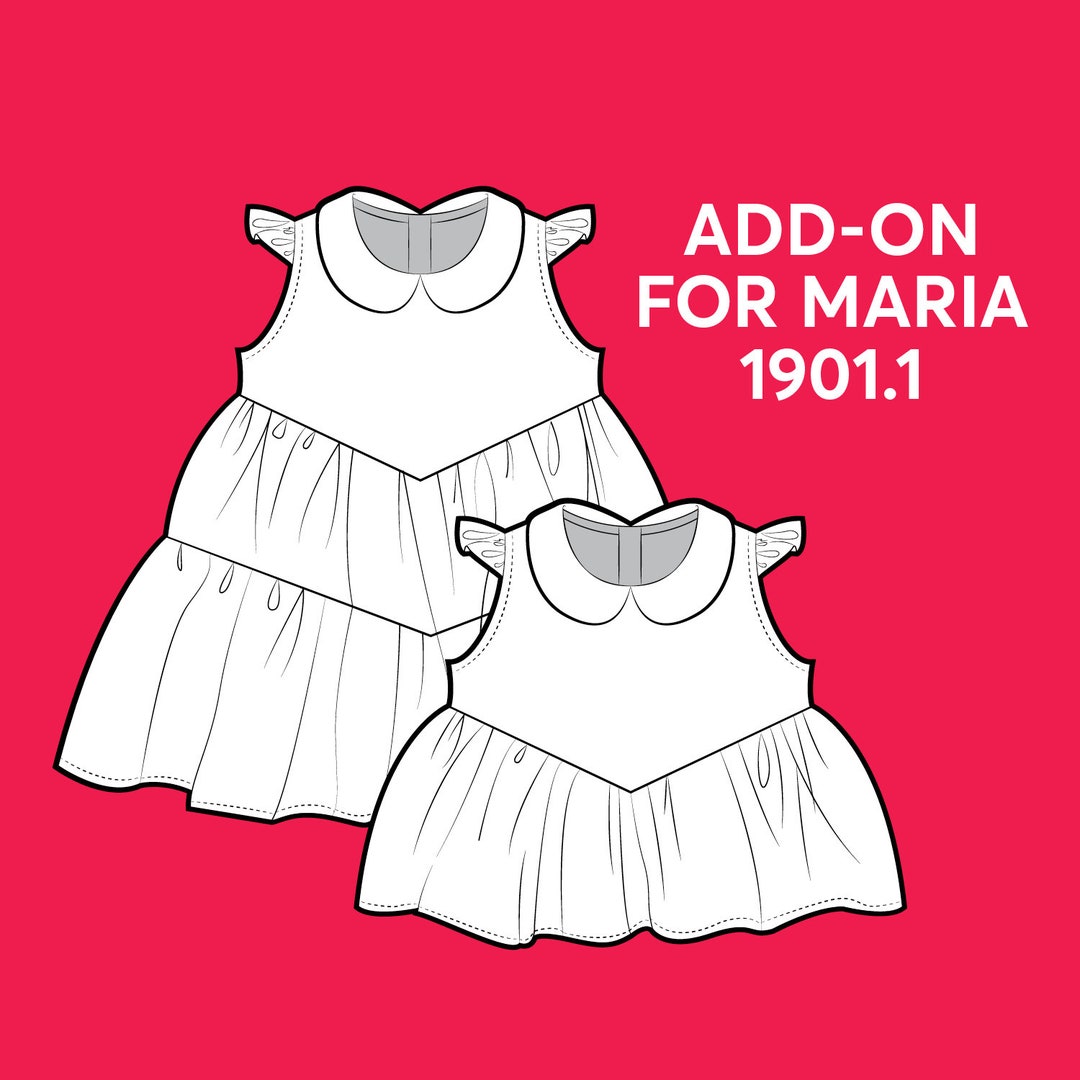 Maria Dress/top Add-on for Maria Romper (REF 1901.1) PDF Sewing Pattern ...