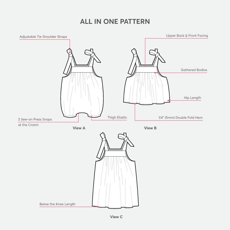 Baby Romper Pattern PDF Sewing Pattern Instant Download - Etsy UK