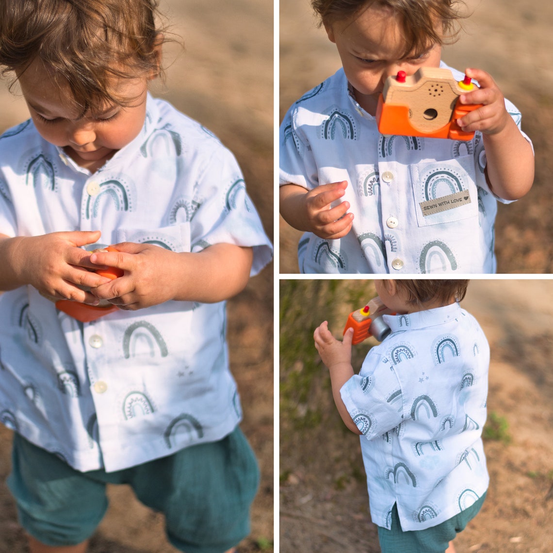 Baby Boy Shirt PDF Sewing Pattern Instant Download Long or - Etsy