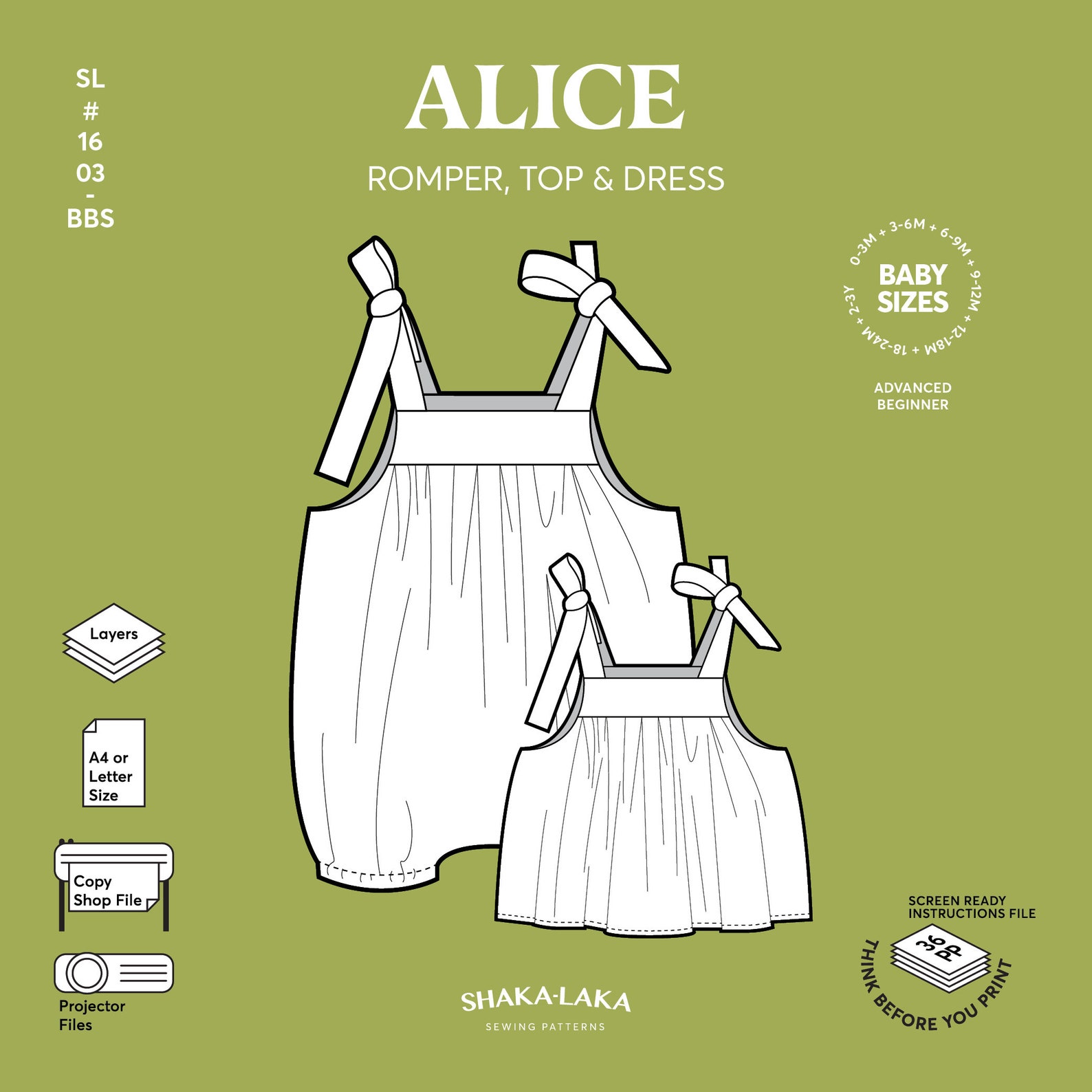 Baby Top Pattern PDF Sewing Pattern Instant Download Ties - Etsy