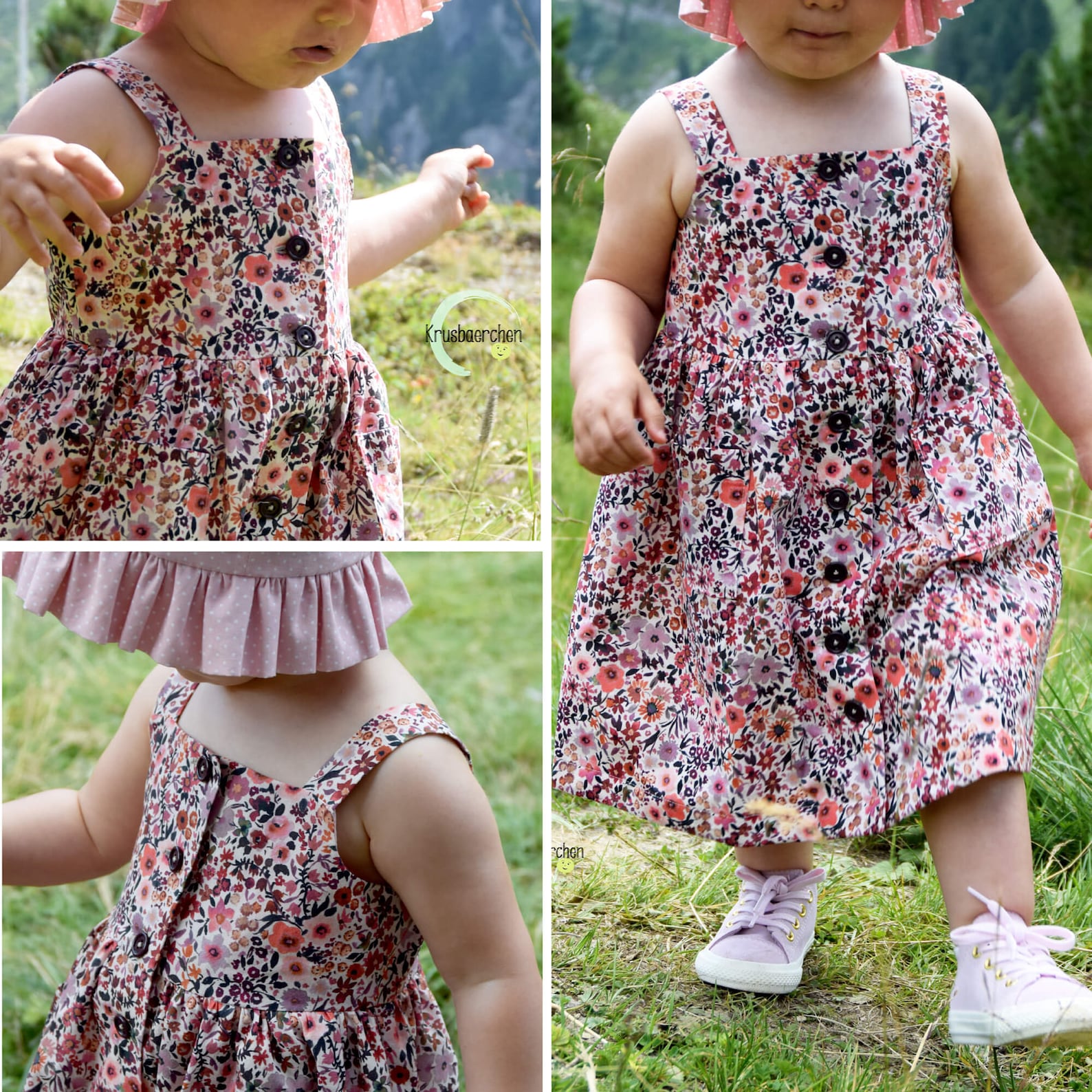 Baby and Girl Pinafore Dress Sewing Pattern With Front Pockets - Etsy