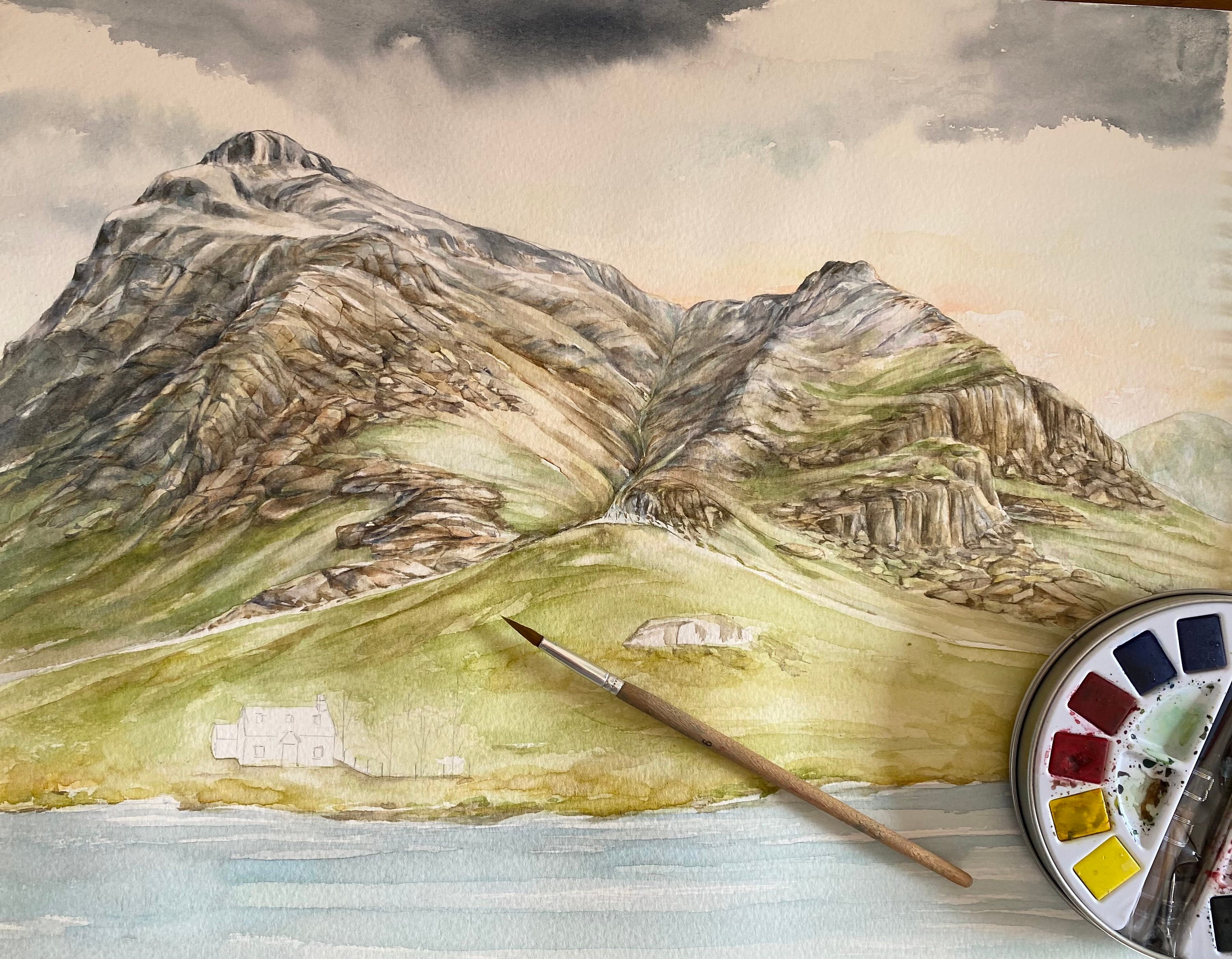 Bothy, Glen Coe Original Painting by Norma Robinson - Etsy UK