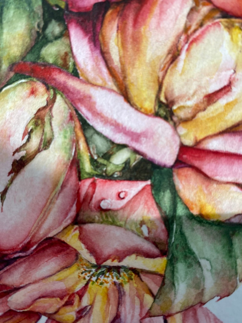 Roses in Their Glory, Original Painting in Watercolour by Norma ...