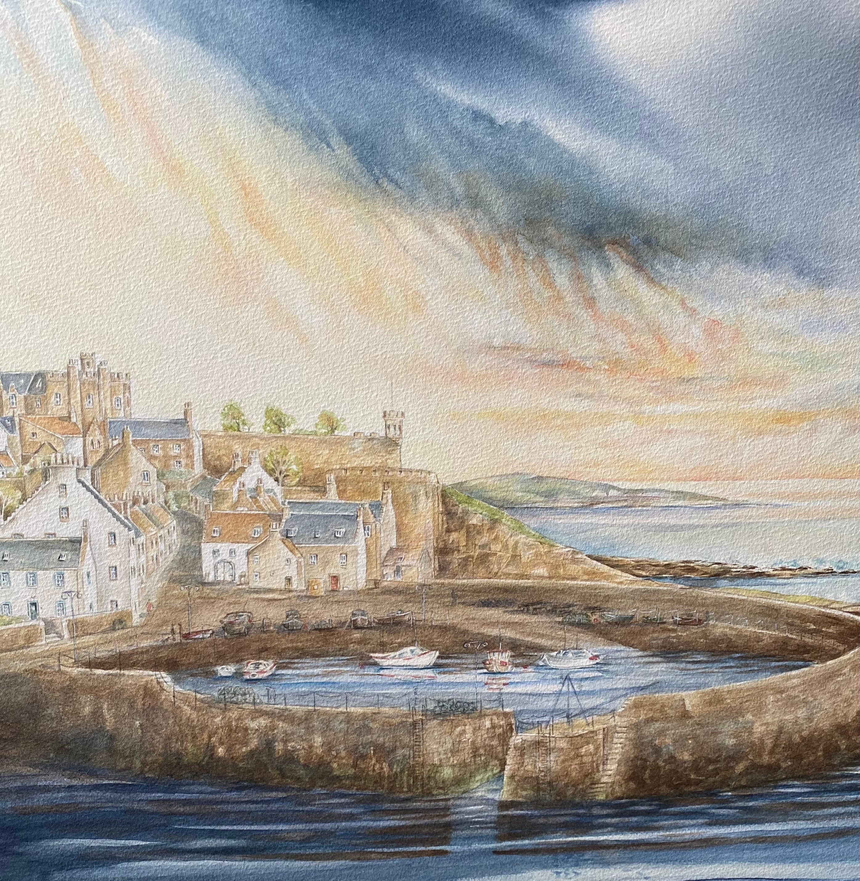 Scottish Landscape Crail Original Painting by Norma Robinson - Etsy