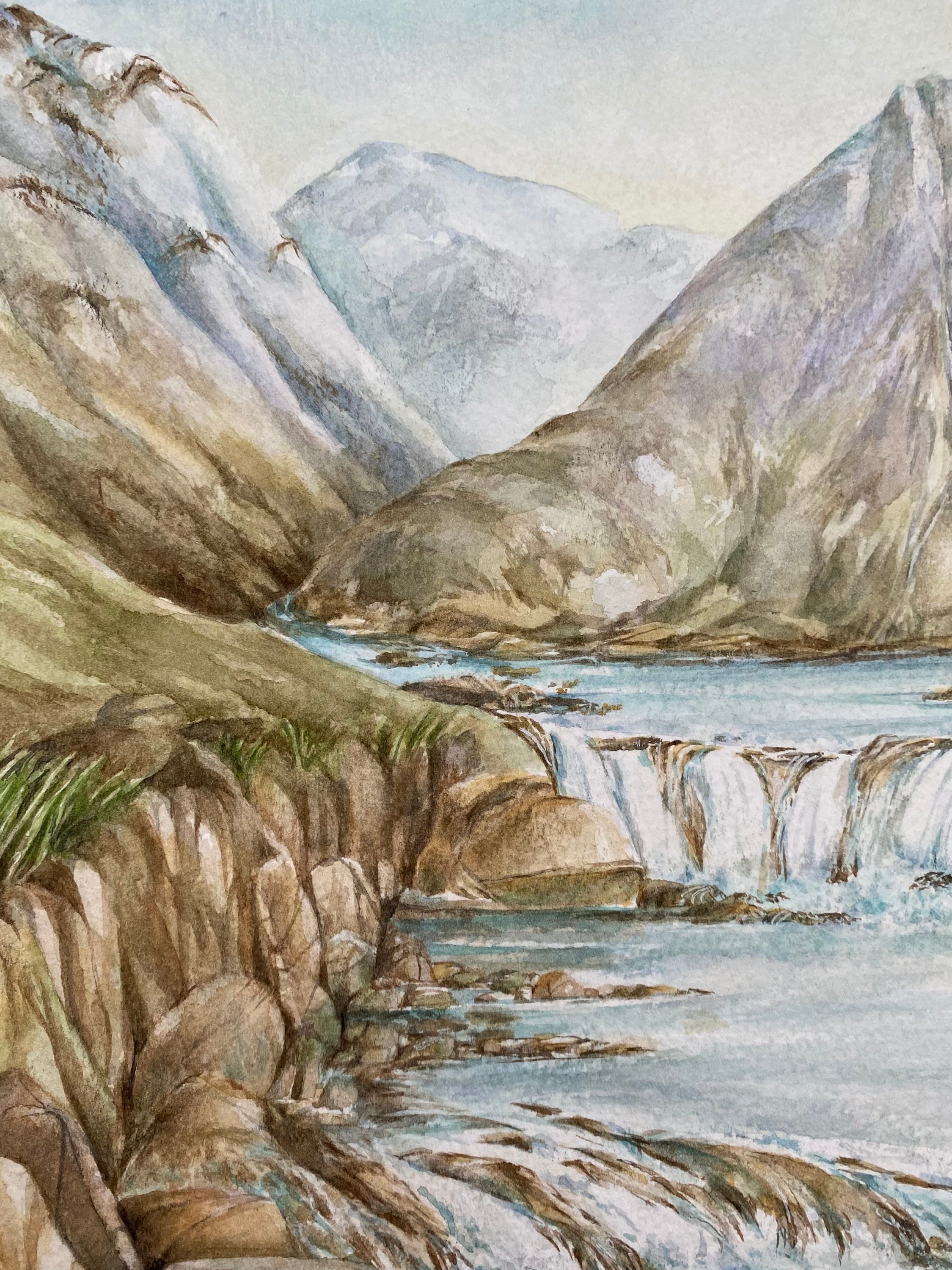 Scottish Landscape, the Fairy Pools, Skye. Original Watercolour ...