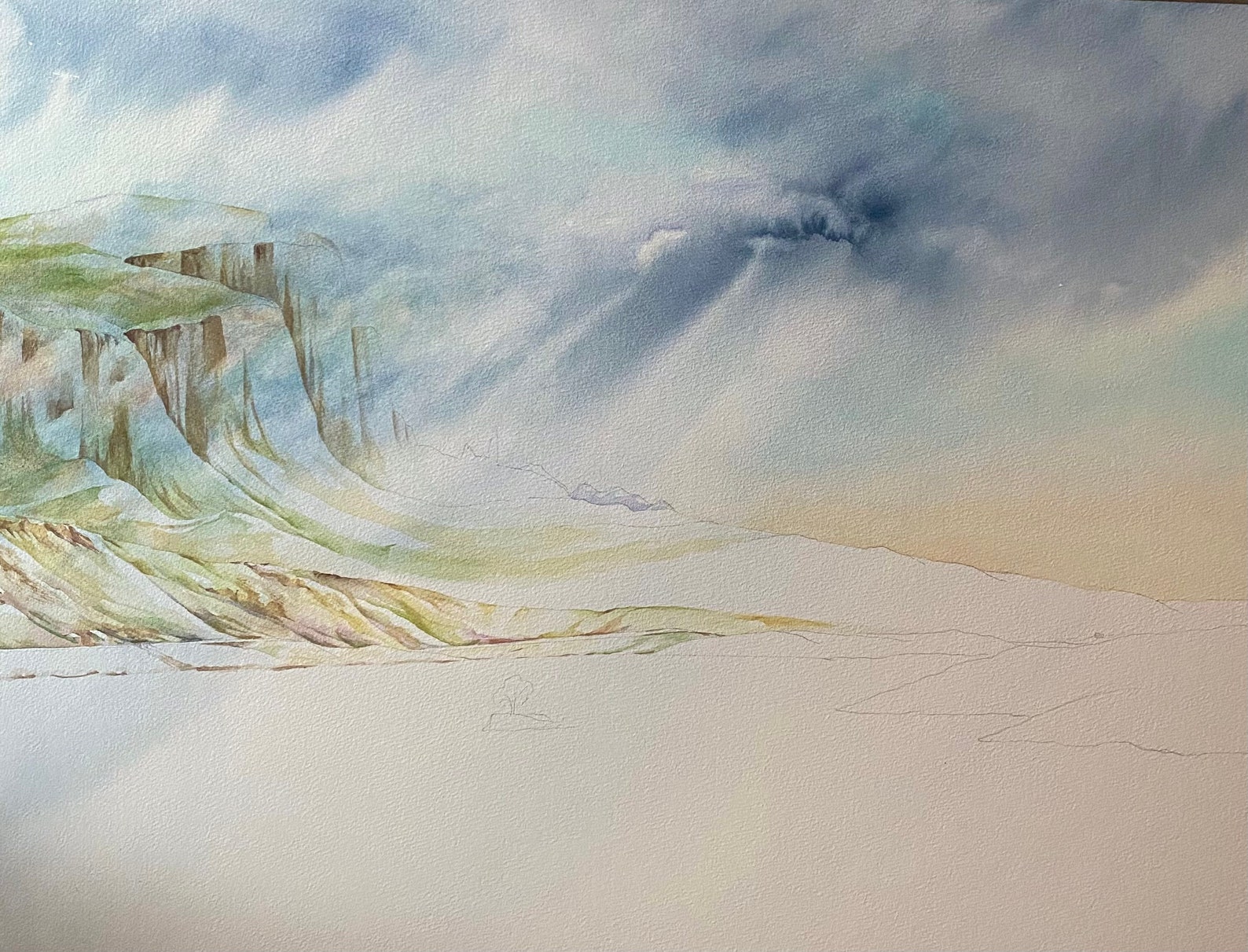 Skye, Storm, Old Man of Storr, Original Watercolour Painting by Norma ...