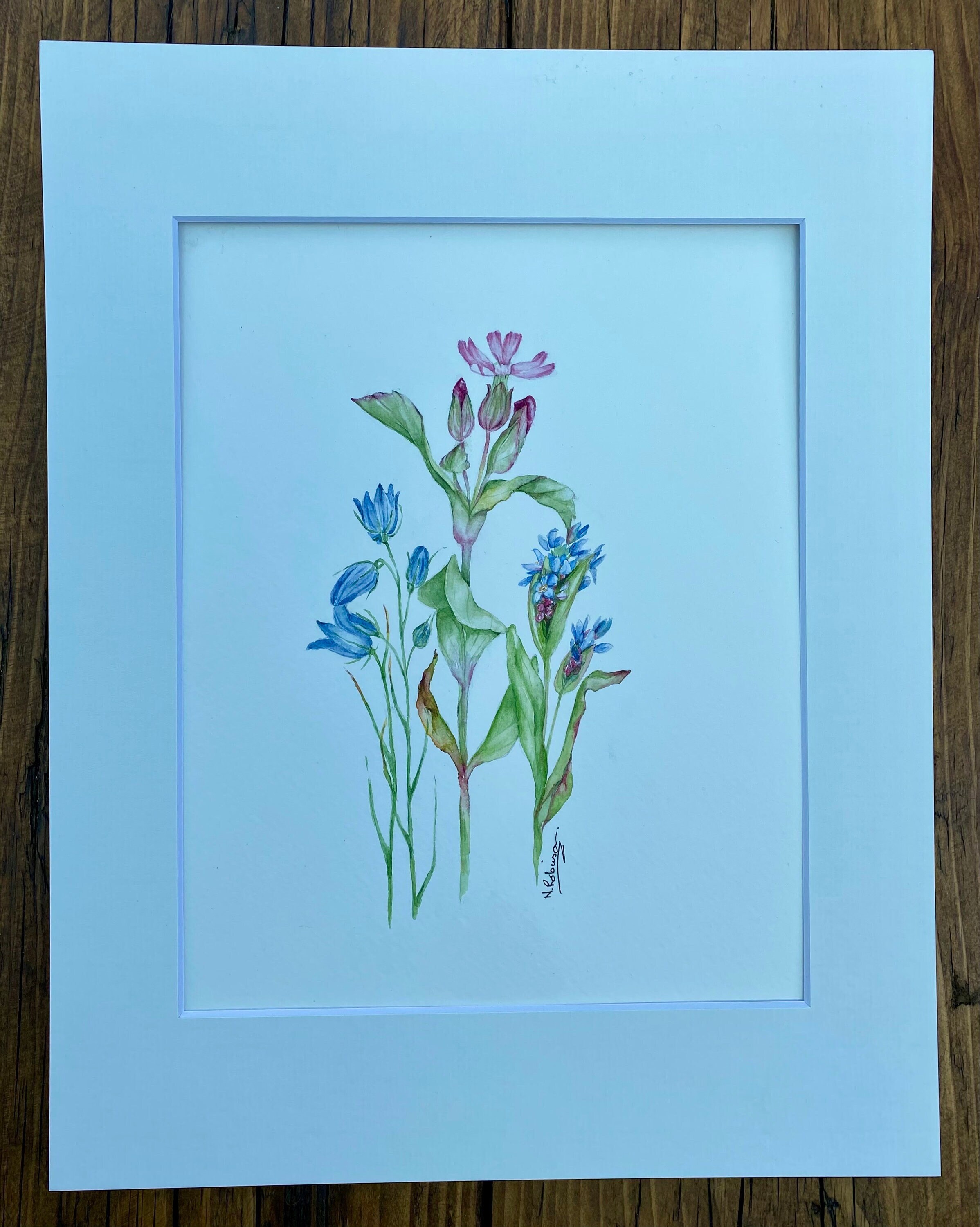 Wild Flowers , Original Painting in Watercolour by Norma Robinson - Etsy