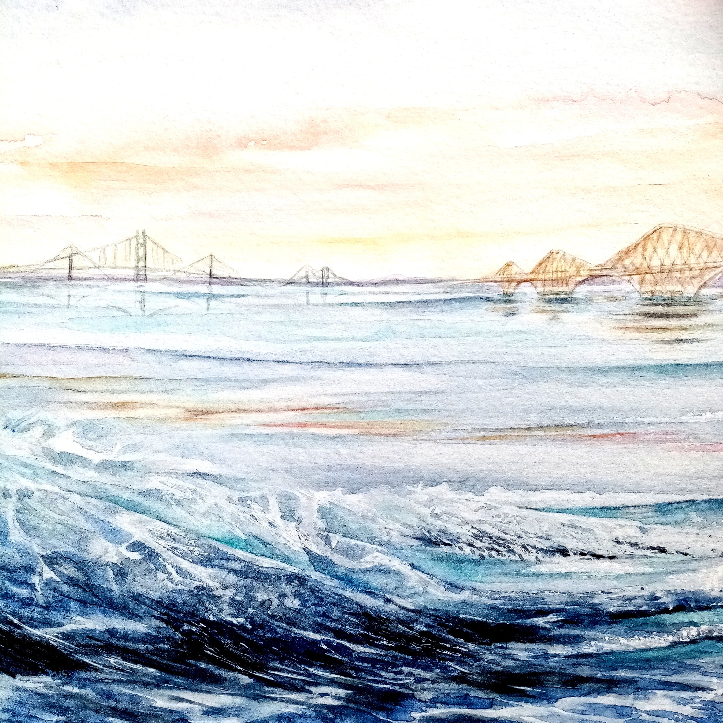 Three Bridges on the Forth 3, Limited Edition Print of Original ...