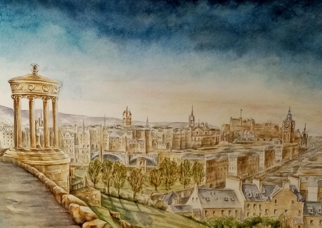 Edinburgh, Limited Edition Print From Original Watercolour by Norma ...