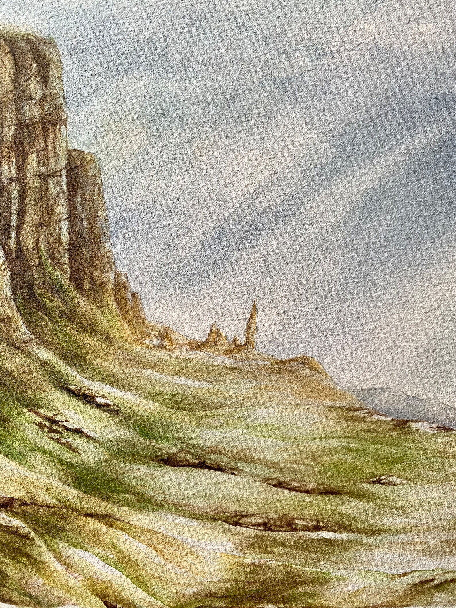 Skye, Storm, Old Man of Storr, Original Watercolour Painting by Norma ...