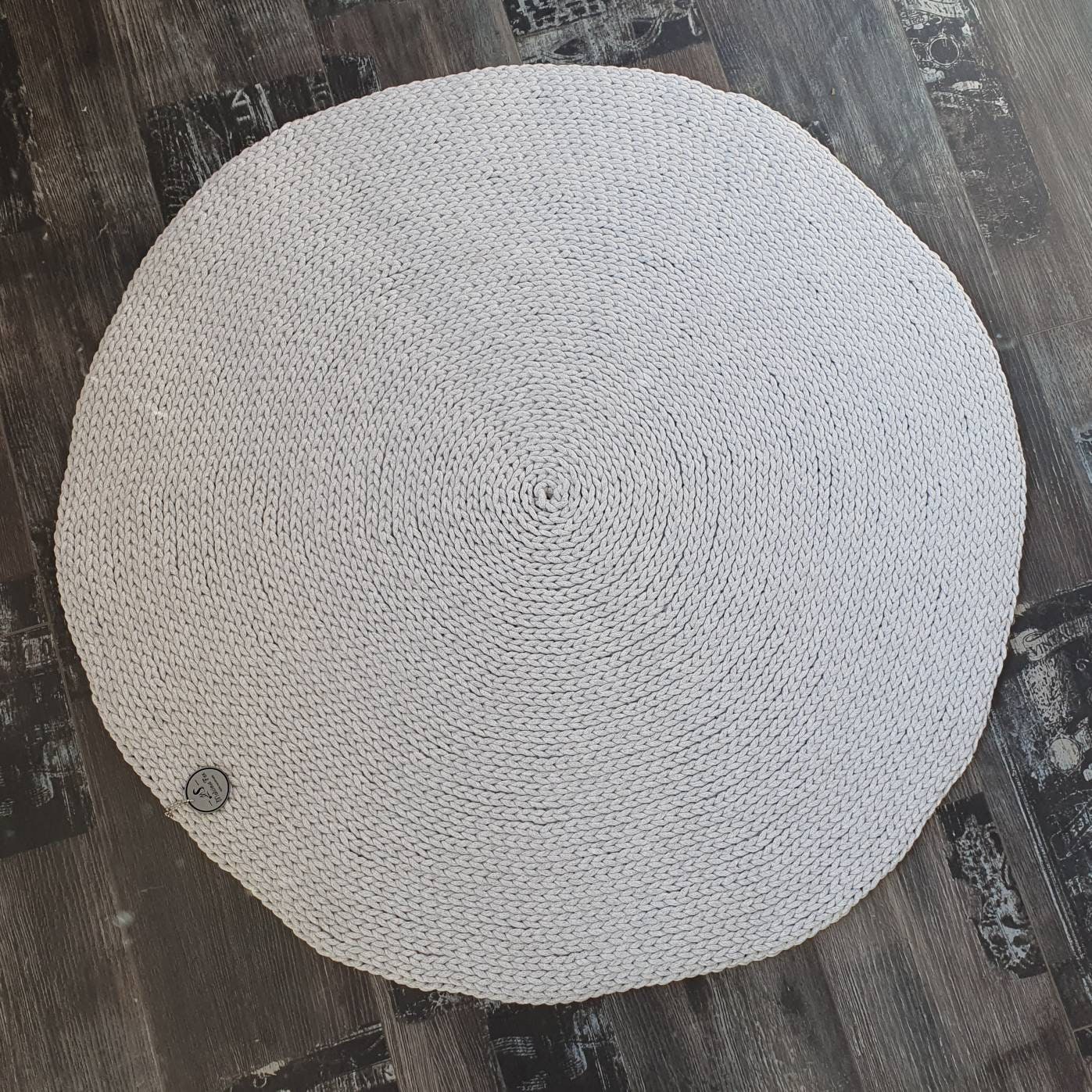 Crochet round rug Colours Knitted carpet Scandinavian style | Etsy